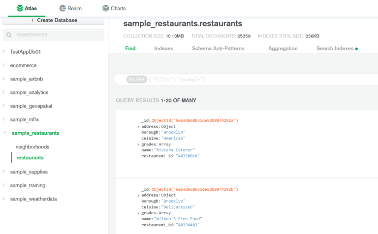 How to connect to MongoDB Atlas and create ER diagram