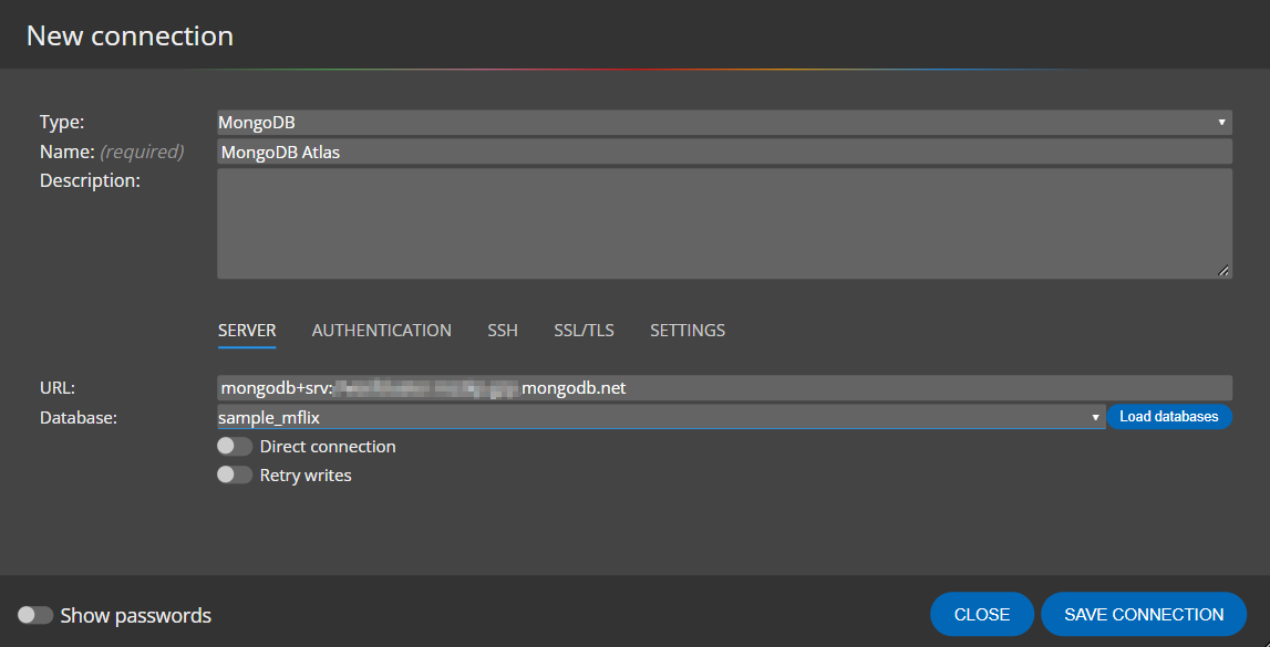 Visualization of existing MongoDB databases