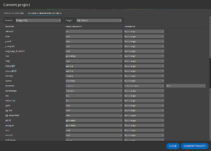 Database Schema Conversion in Luna Modeler