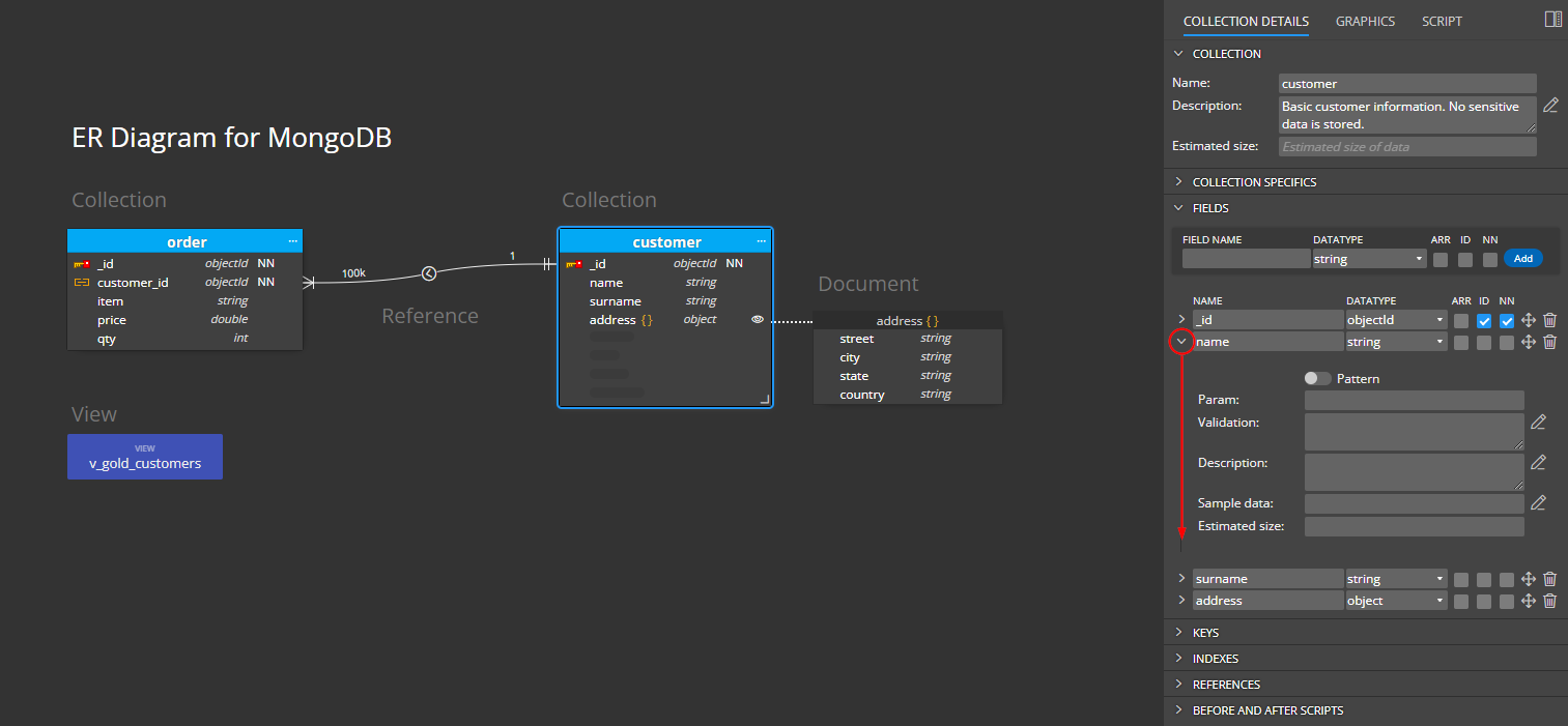How to create an ER diagram for MongoDB | Datensen