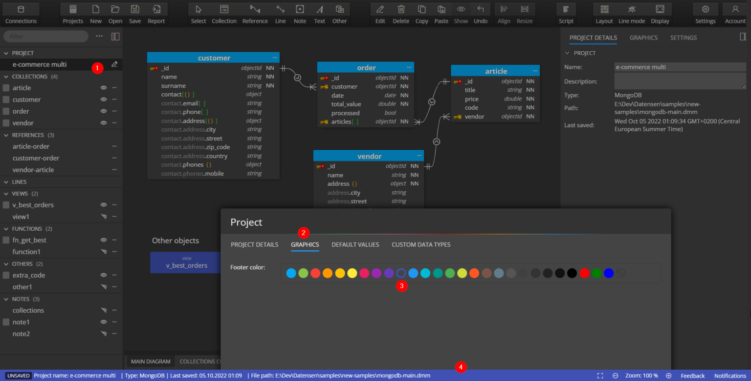 MongoDB ER Diagram | Draw ERD in Moon Modeler
