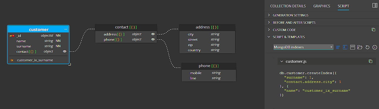 MongoDB Indexes in Moon Modeler | Schema Design Tool
