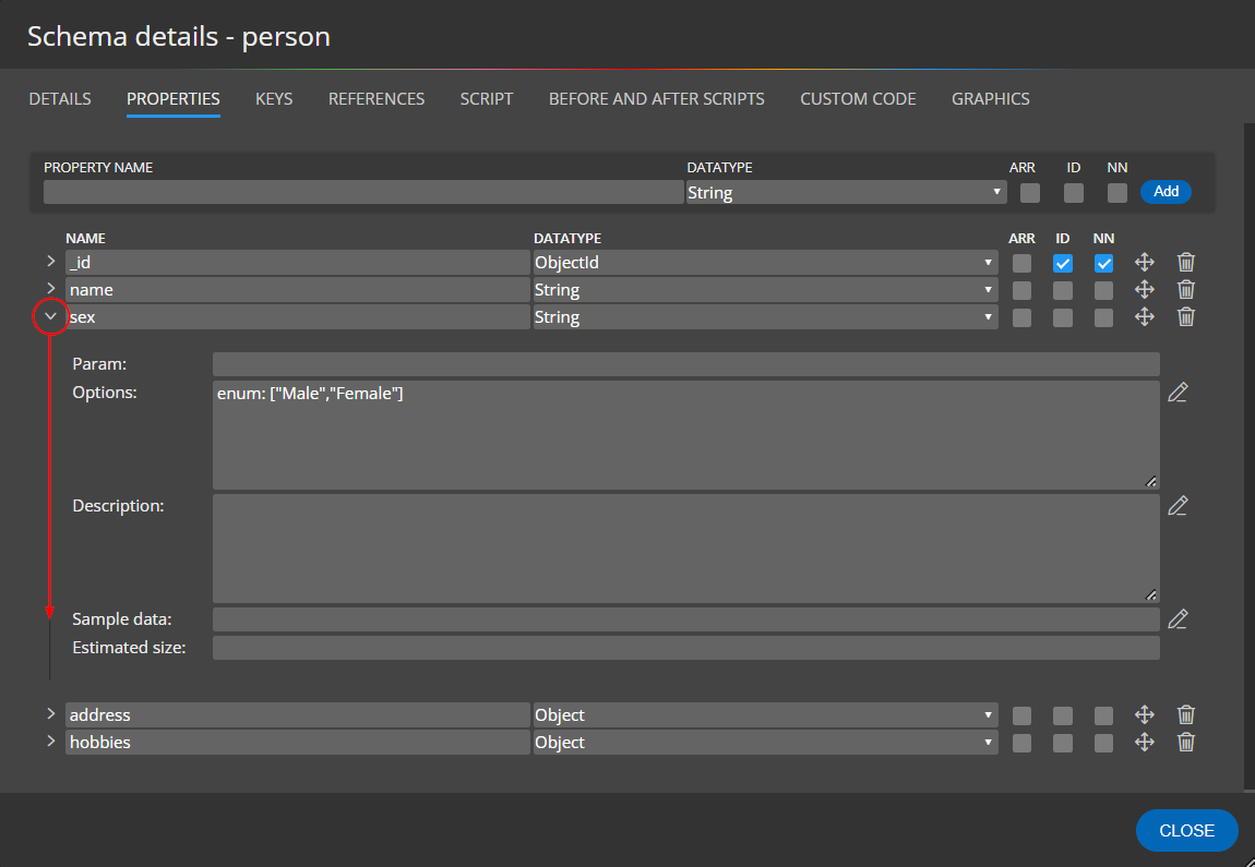 Mongoose ODM Schema Design | Diagram | Moon Modeler