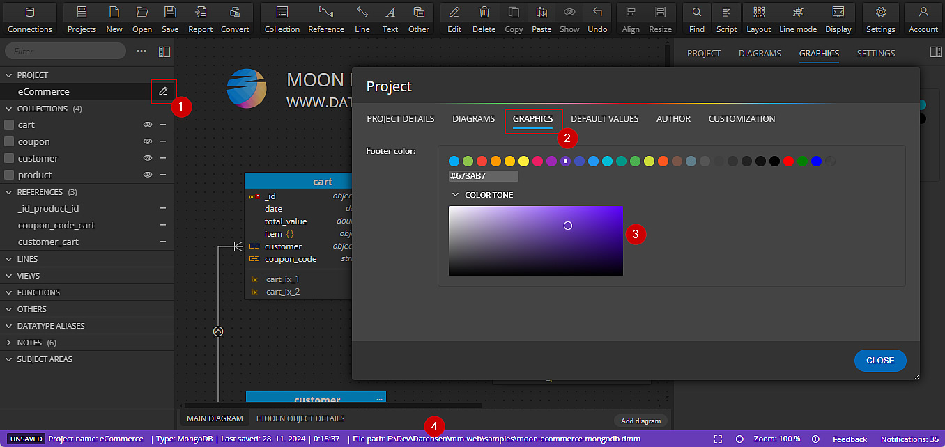 MongoDB ER diagram & Graphics
