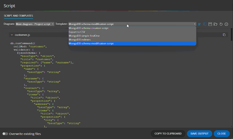 Generating Mongodb Schema Validation Scripts