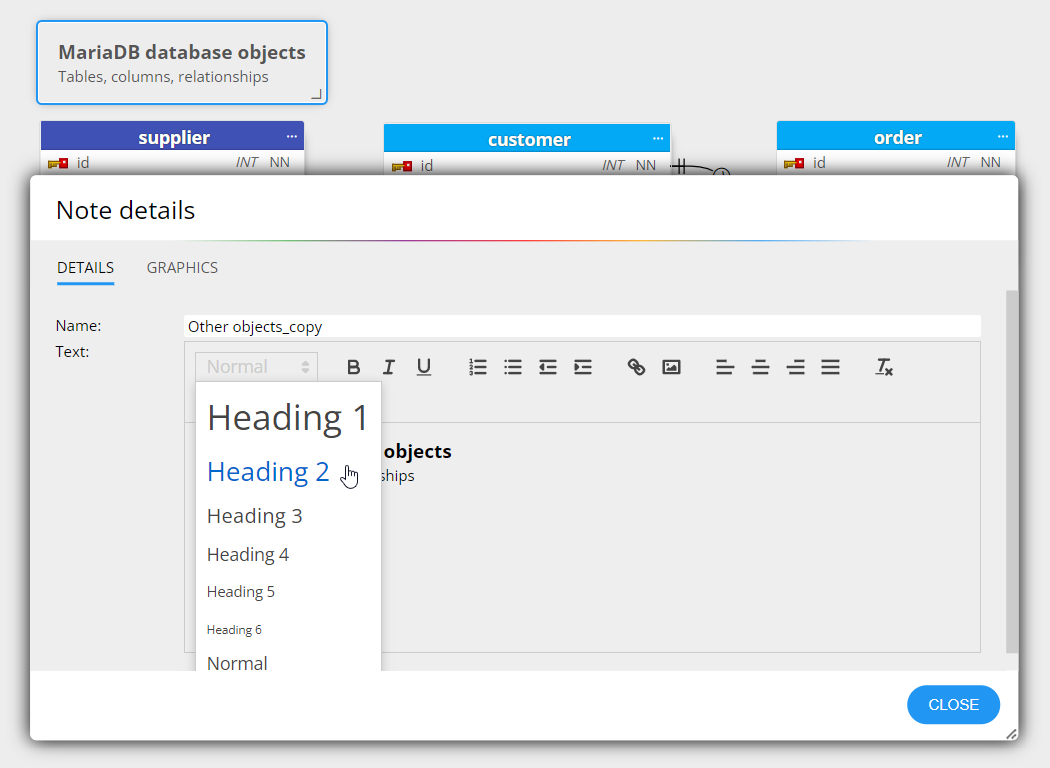 Database Modelling Tool For Mariadb