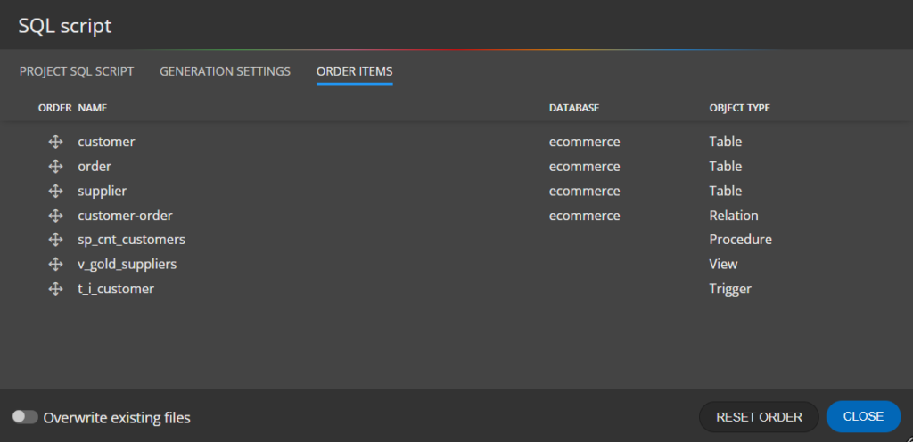 Generating Sql Script For Mysql