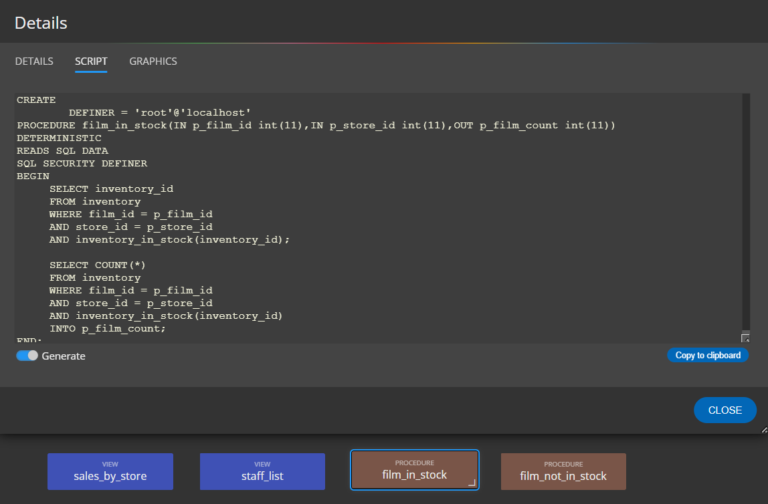 Other database objects in MariaDB projects | Luna Modeler