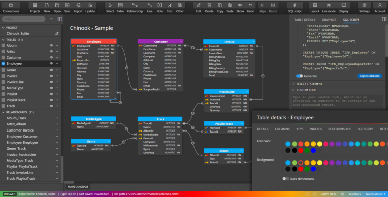 Import & Visualization of existing SQLite databases