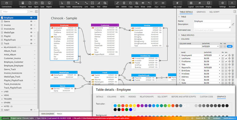 ERD Creator for SQLite | Try Luna Modeler