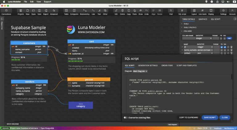 Connect to Supabase and Visualize Your Database | Luna Modeler
