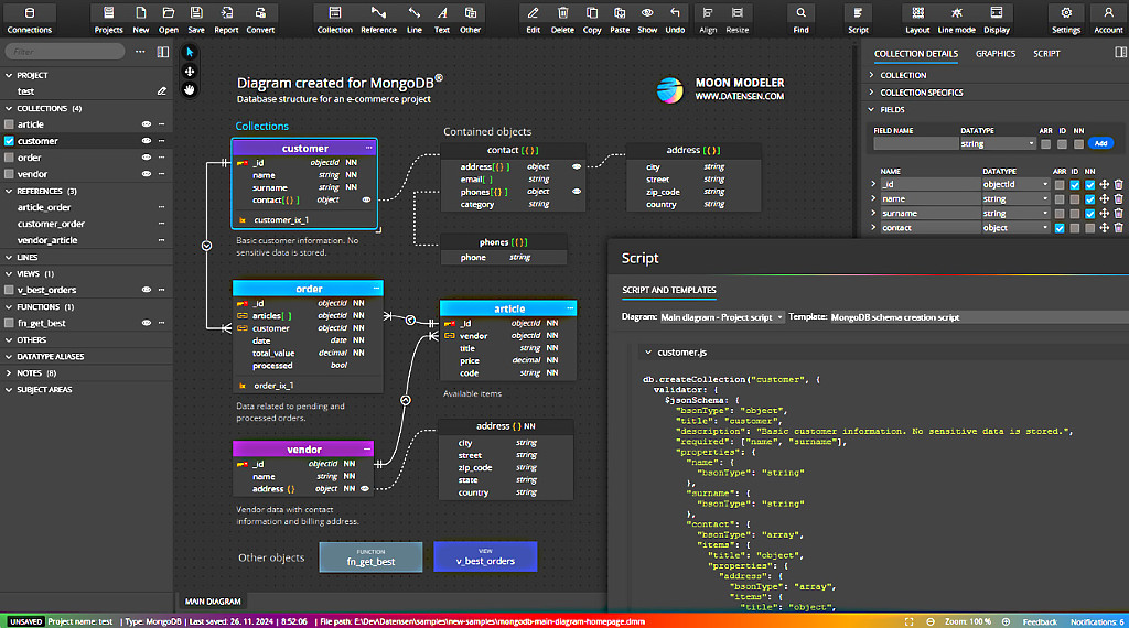 Moon Modeler: A Data Modeling Tool for MongoDB & NoSQL