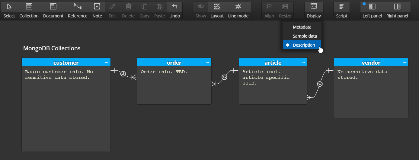 Moon Modeler for MongoDB - design tool